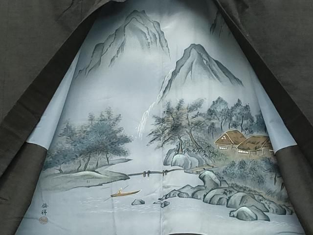 平和屋着物○男性 紬 アンサンブル 吉祥文 正絹 逸品 CAAS8550vf 平和