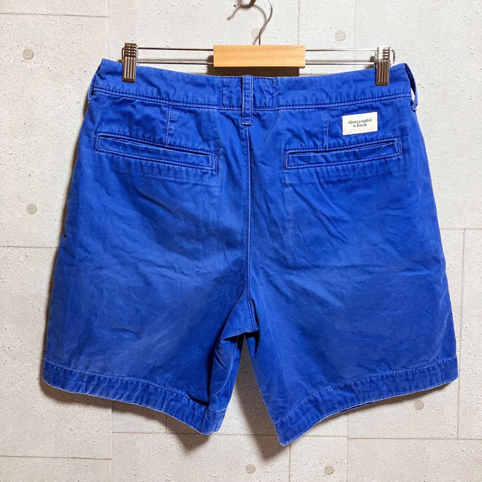 Abercrombie&Fitch アバクロンビーアンドフィッチ ショートパンツ ショーパン プレッピーフィット 31 ブルー 青 メンズ ...