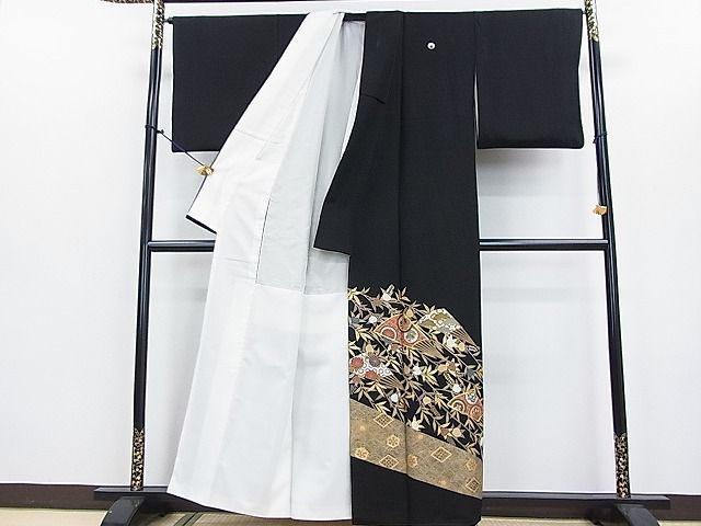 平和屋着物□豪華色留袖 刺繍 風景花文 暈し染め 金彩 正絹 逸品