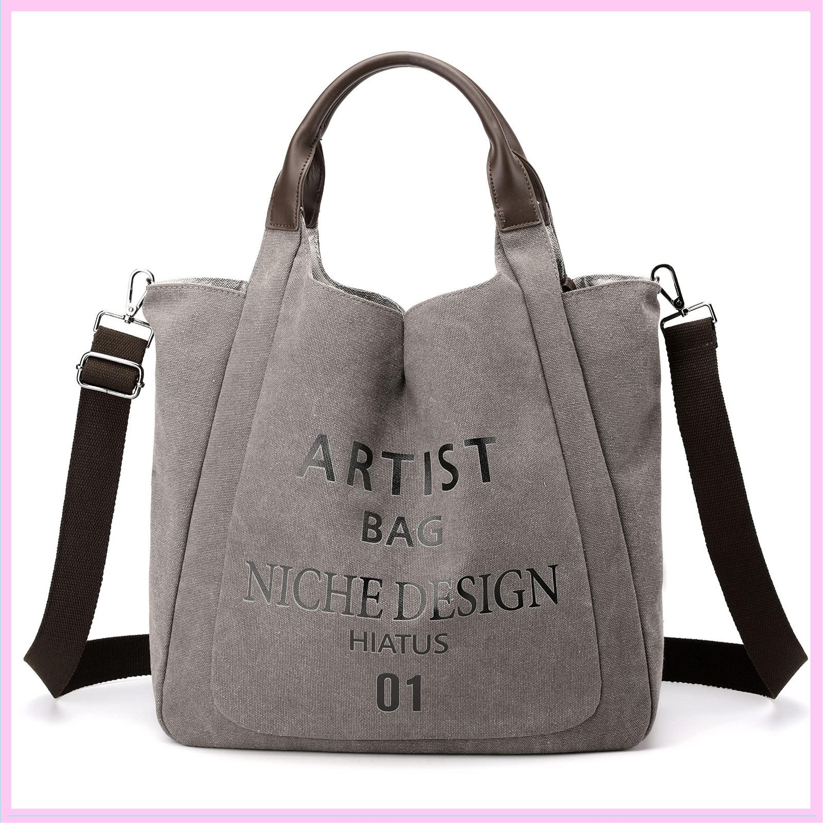 RAKEE ラッキー ショルダーバッグ 手提げかばん とーとーバッグ レディース ブランド 帆布 肩掛け斜めがけバッグ 大容量 丈夫 4色 ...