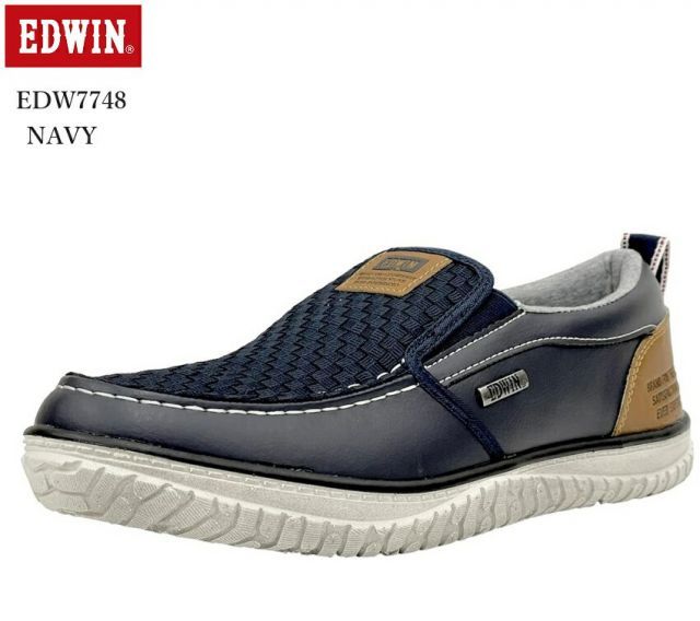 (エドウィン)EDWIN EDW-7748 メンズ 軽量 スポーツスリッポンカジュアルスニーカー 防滑ソール サイドにゴム挟み込み一層脱ぎ履きしやすい ふかふかインソール - メルカリ