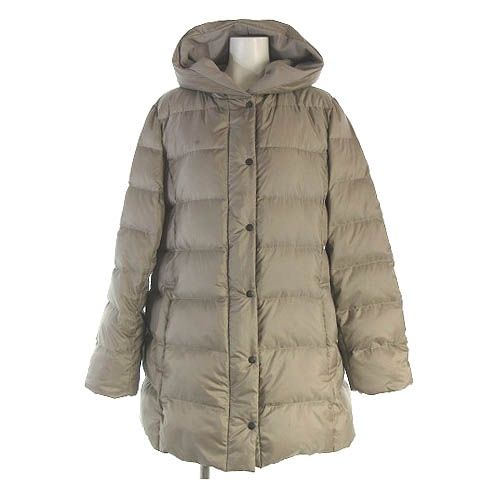 23区 オンワード樫山 20AW シレータフタ フーデッド ダウンコート ダブル袖 大きいサイズ ベージュ グレー系 46 2L位 ECR17 - メルカリ