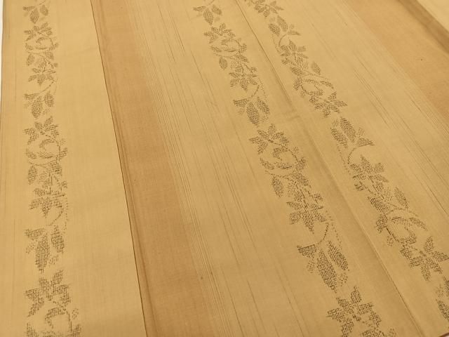 平和屋着物○結城紬 奥順 はたおり娘 100亀甲 飛び亀甲 更紗花間道