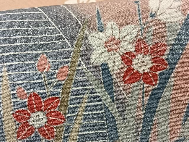 平和屋着物□訪問着 文箱花文 暈し染め 金銀彩 正絹