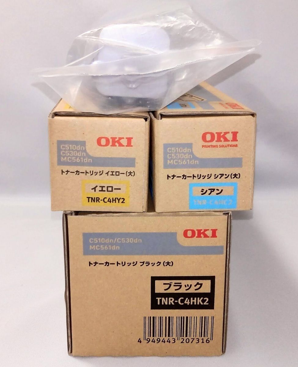 OKI トナーカートリッジ 3色4点セット (TNR-C4HK2・TNR-C4HC2・TNR-C4HY2) - メルカリ