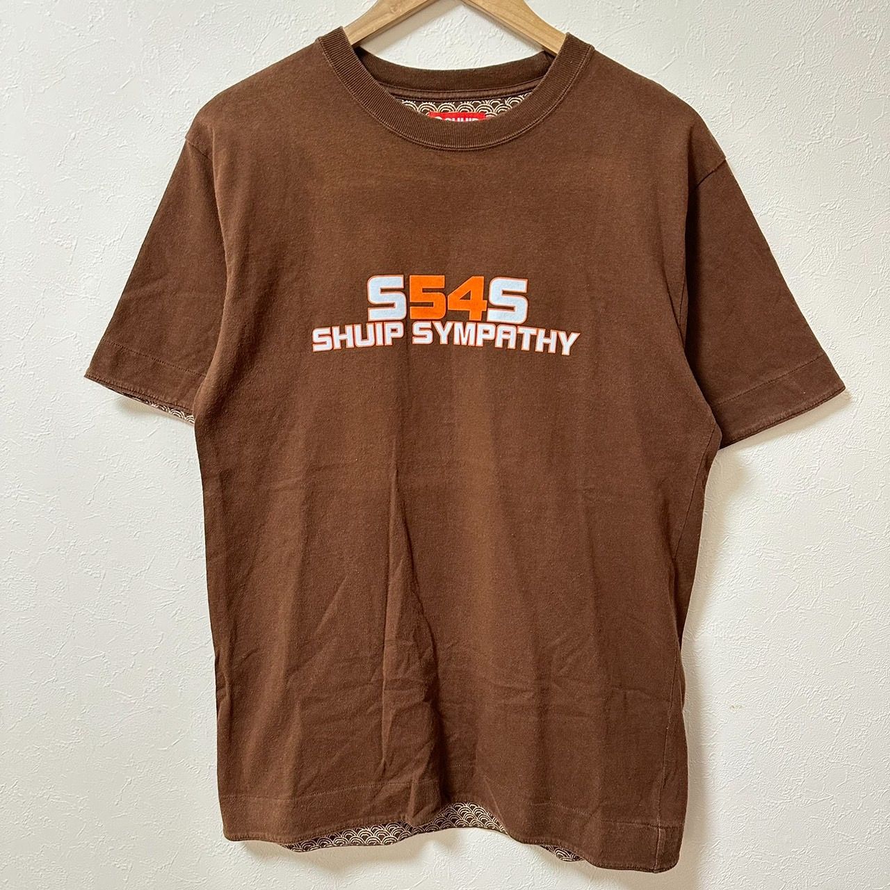 (^w^)b SHUIP シュイップ 半袖 Tシャツ ロゴプリントT 和柄 カジュアル ブラウン メンズ Mサイズ - メルカリ
