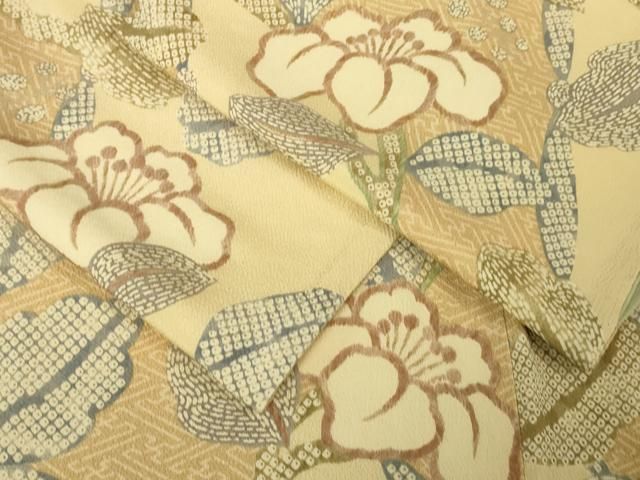 平和屋本店□極上 摺型友禅 京都 多ち花 小紋 枝花文