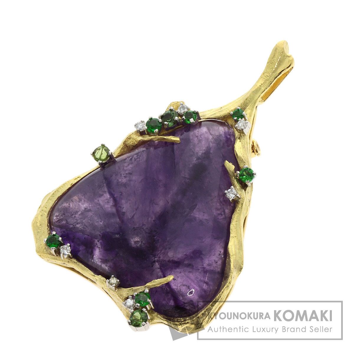 NOBUKO ISHIKAWA 石川暢子 アメジスト ガーネット グリーントルマリン ダイヤモンド ペンダントトップ K18YG PT900 レディース - メルカリ