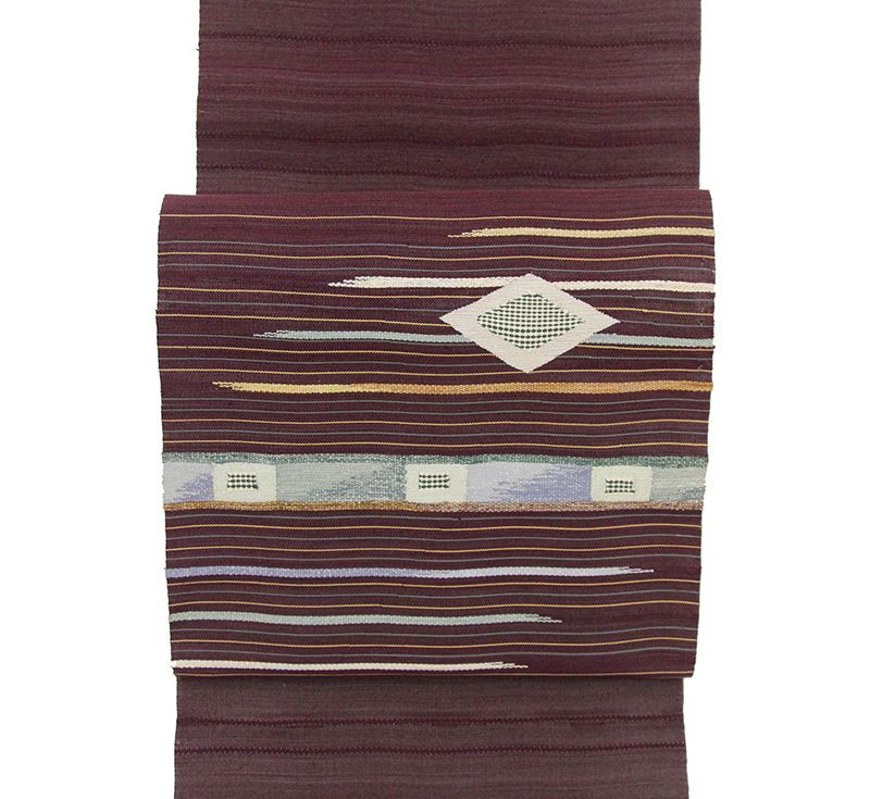 ※店舗改装後【古典新作フェア】仕立無料☆「お洒落専科」伝統工芸手織八寸なごや帯☆特撰手織すくい紬地織（10012067） - メルカリ