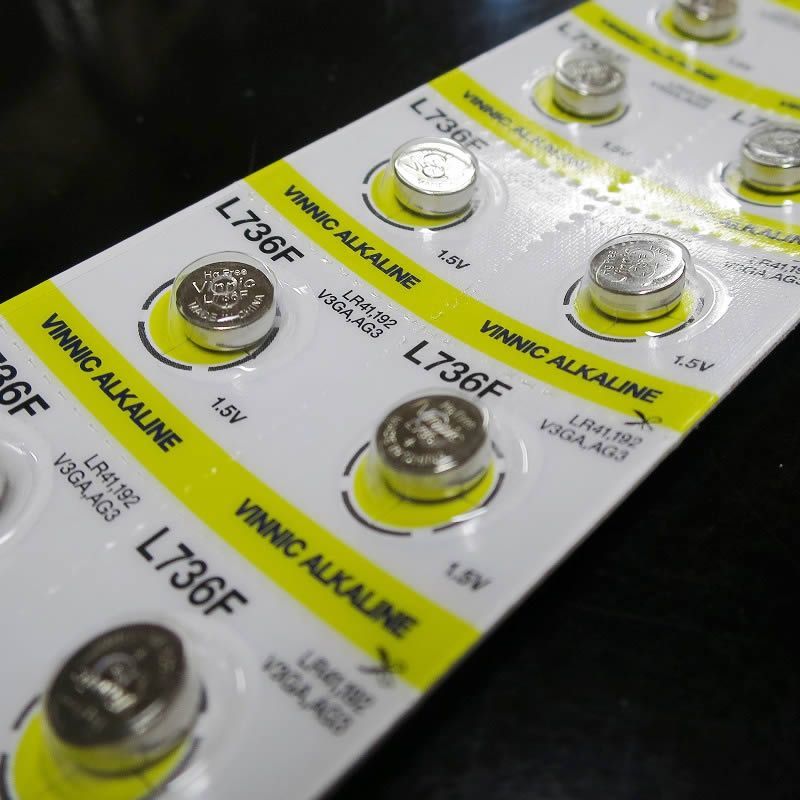 Vinnic ヴィニック L736F LR41 AG3 10pcs CP0248 アルカリボタン電池 10個入シート ボタン電池 1.5V ...