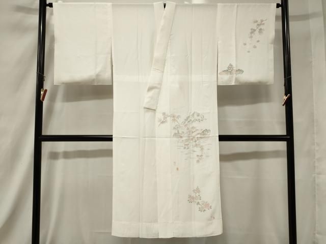 平和屋着物□長襦袢 袷 枝花文 暈し染め 正絹 逸品 未使用