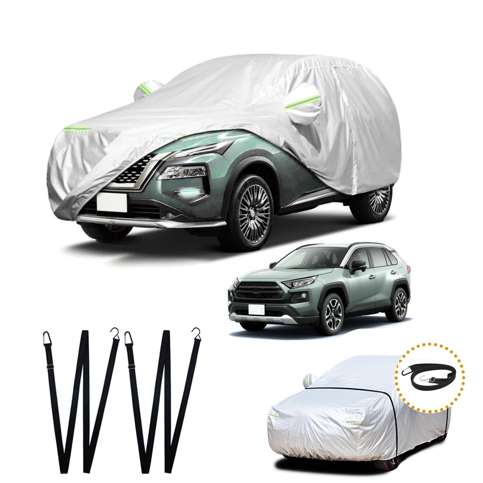 Temiry 自動車カバー 防水 rav4 50系 専用ボディカバー 日よけ rav4 自動車 カバー 断熱 車カバー 防雪防塵 自動車 カバー 防風 カーカバー RAV4 自動車ボディー ...