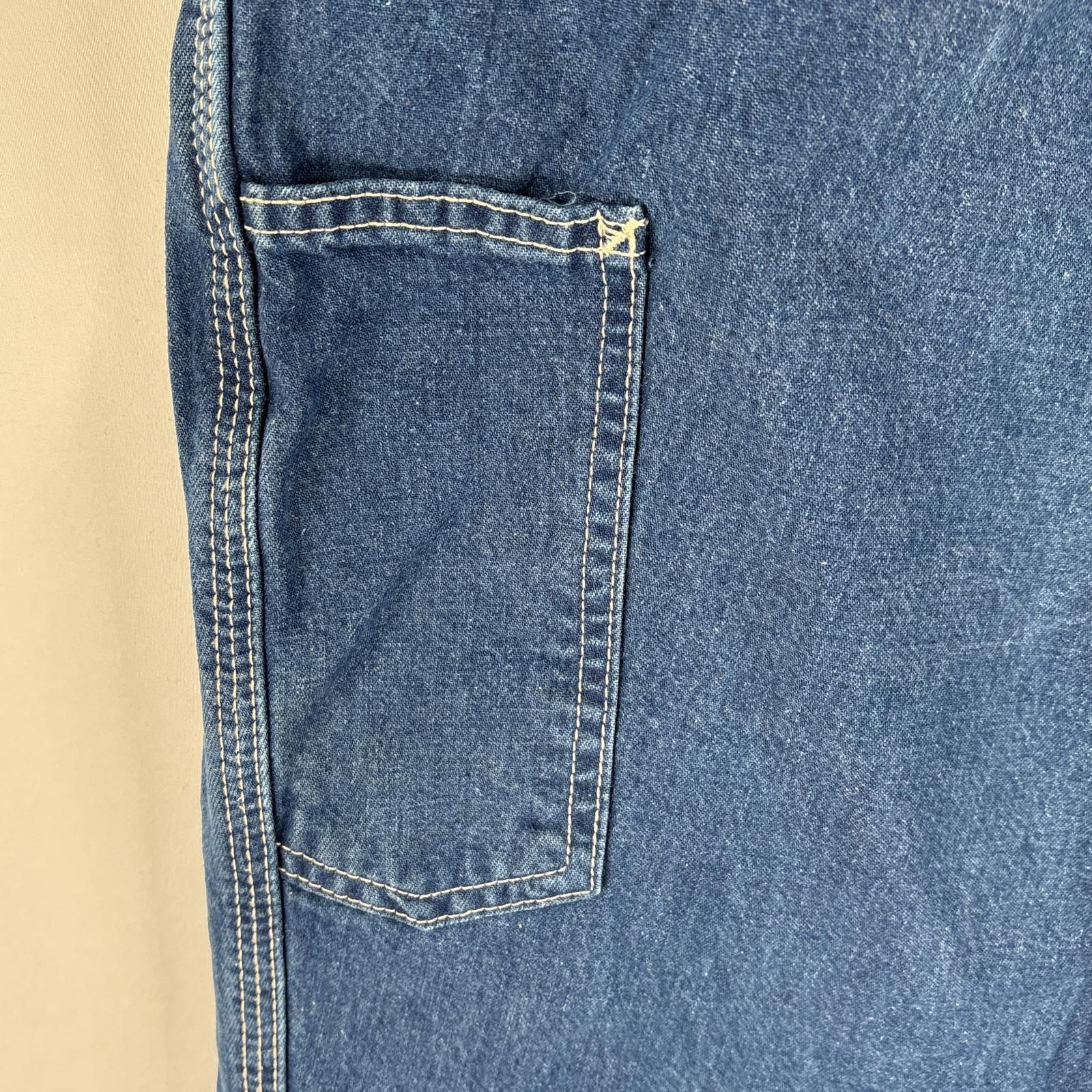 古着 カーハート Carhartt デニムパンツ ペインターパンツ ワーク ジーパン ジーンズ ボタンフライ 色落ち w46 L30 ブルー ...