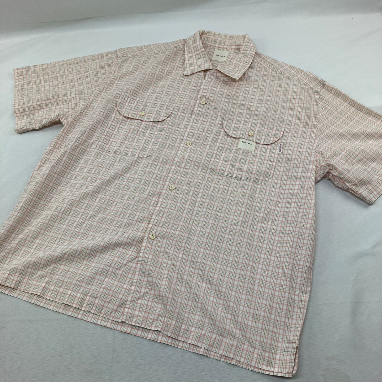 （K0813009）Kerl Helmut カールヘルム メンズカジュアルシャツ 綿100% ピンクハウス ライトピンク M - メルカリ