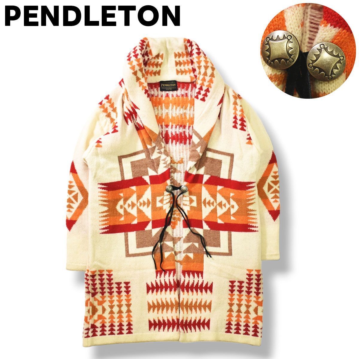 ペンドルトン PENDLETON チマヨ柄 ニットジャケット カーディガン ♪ - 古着屋リプラス クーポン発行中 - メルカリ