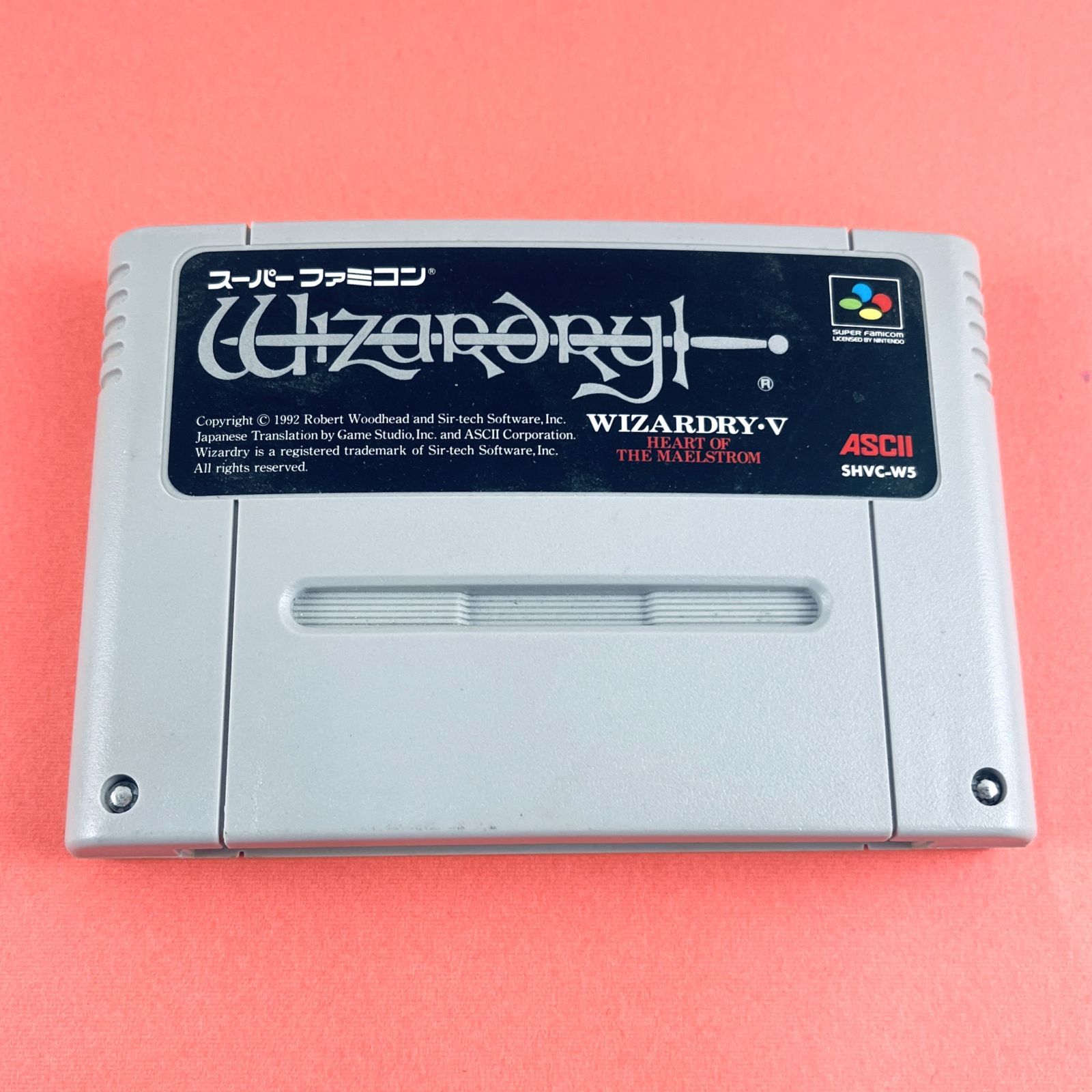 【希少！】ASCII SFC Wizardry・Ⅴ HEART OF THE MAELSTROMソフトのみ カセット SHVC-W5 ...