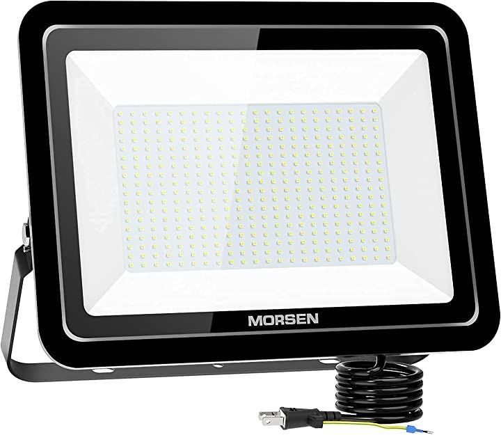 morsen led投光器 LED作業灯 400W 4000w相当 SMD チップ 40000LM 1.8コード( 昼光色6500K ...