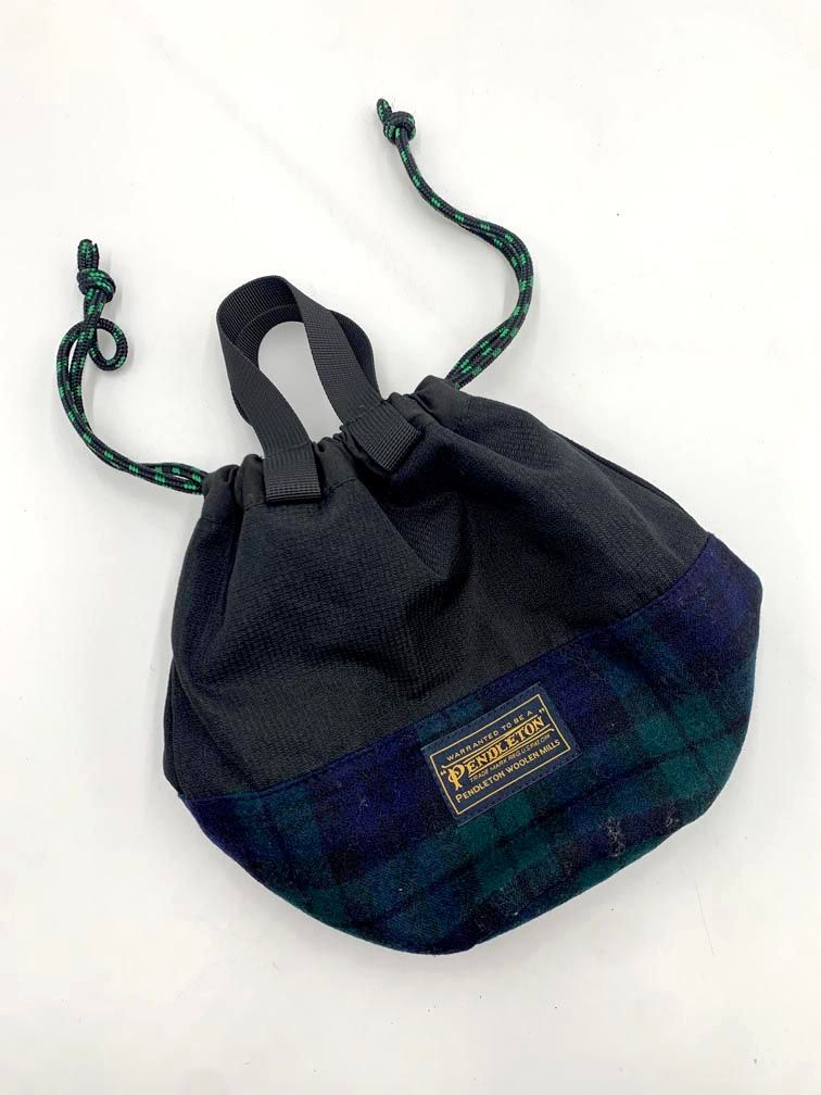 PENDLETON ペンドルトン PD CK FAB STRING BAG 巾着 バッグ 黒 レディース - メルカリ