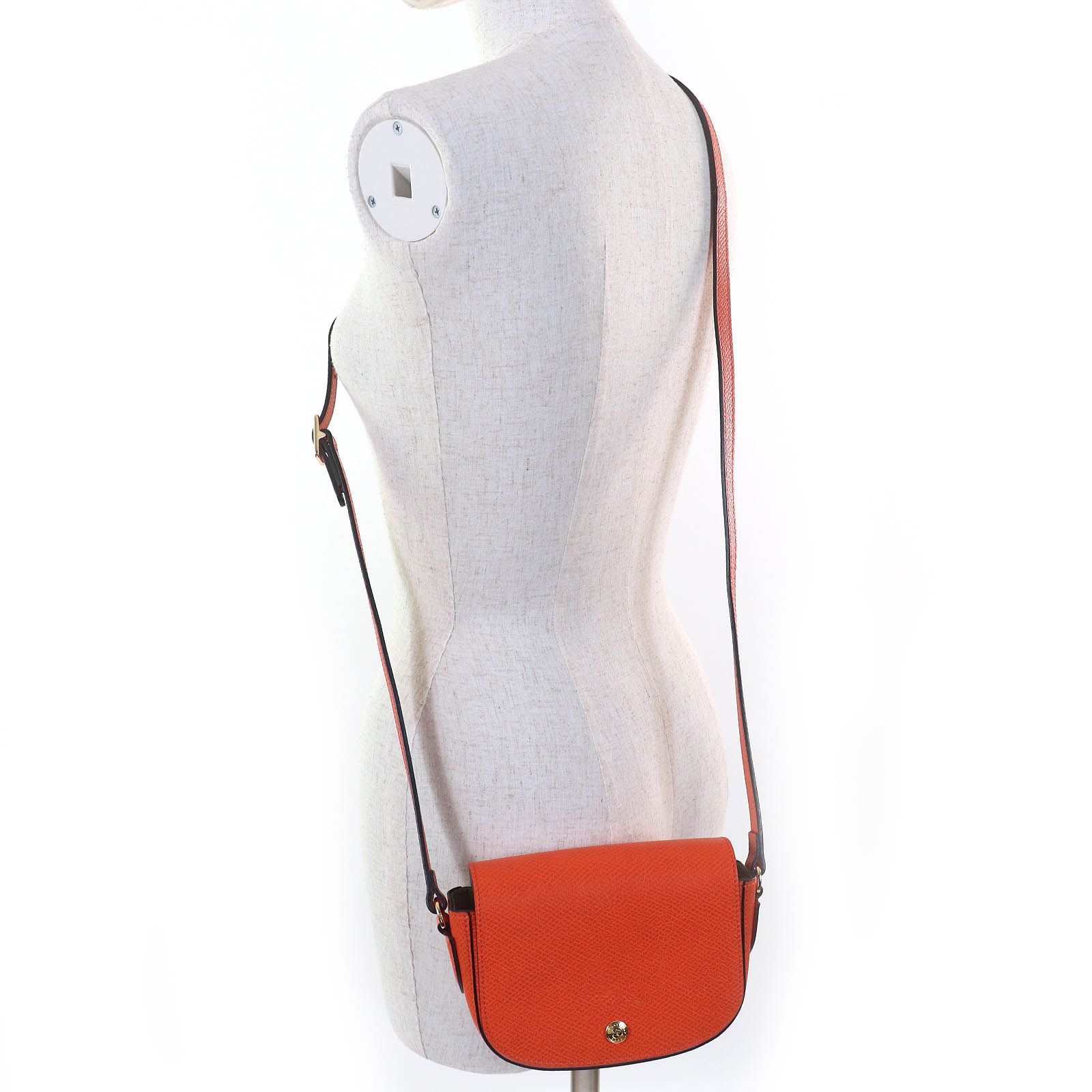 極美品△Longchamp ロンシャン EPURE XS エピュレ レザー ロゴボタン