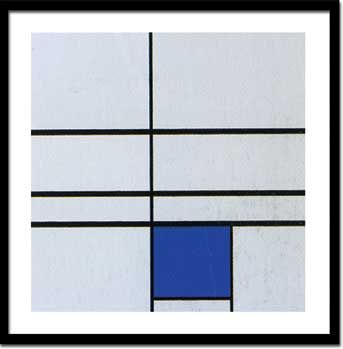 絵画・抽象画 Piet Mondrian Untitled (composition with blue) 1935（Silkscreen)(ピエト・モンドリアン アンタイトル（コンポジション ...