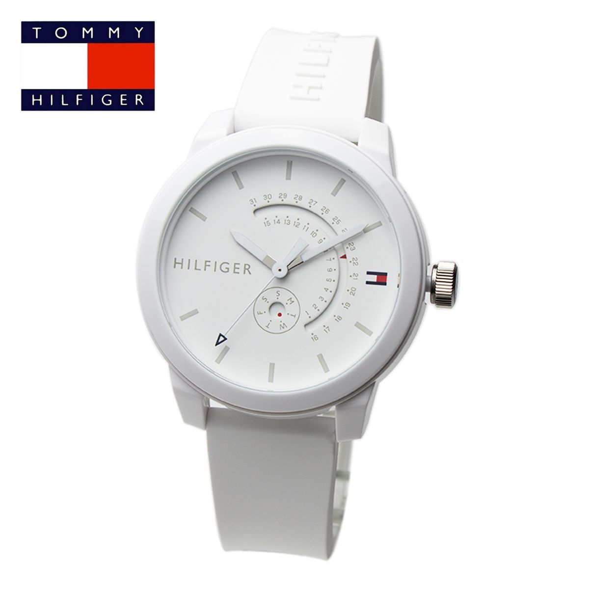 トミーヒルフィガー TOMMY HILFIGER メンズ tommy hilfiger トミー とみー 腕時計 1791481 ホワイト 白 ...
