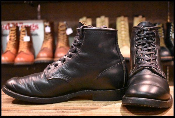 【7.5D 良品 23年】レッドウィング 9060 ベックマン ブラッククローンダイク 黒 茶芯 フラットボックス 編み上げ ブーツ ...