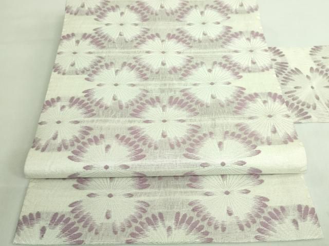 平和屋-こころ店□夏物 九寸名古屋帯 流水文 金銀糸 正絹 逸品