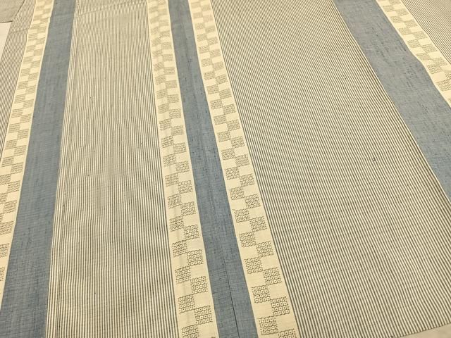 平和屋着物▽結城紬　奥順　はたおり娘　単衣　80亀甲　縞　正絹　逸品　AAAZ9284fy 平和屋着物▽結城紬 奥順 はたおり娘 単衣 80亀甲 縞 正絹 逸品