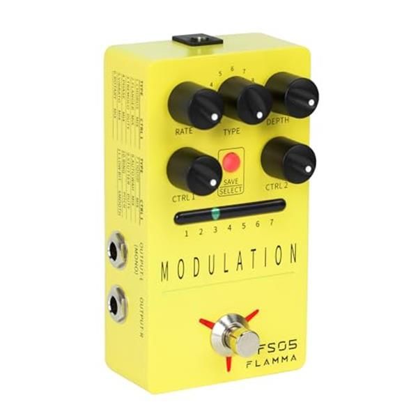 新品FS05 Modulation FLAMMA FS05 マルチ モジュレーション ペダル ステレオ エフェクト 7 収納可能 スロット ...