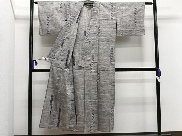 平和屋着物▽上質な紬 単衣 糸巻き文 正絹 逸品 CAAS2424xi