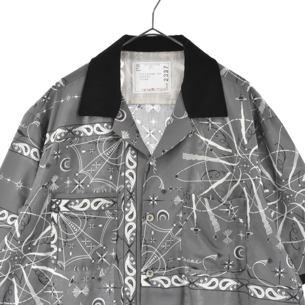 中古】サカイ sacai Dr Woo Bandana Print Shirt バンダナプリント