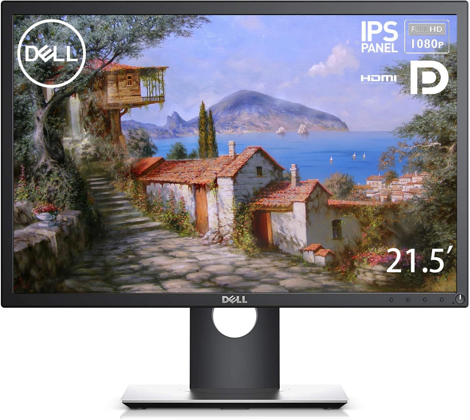 【数量限定】P2217H 21.5インチ液晶モニター IPSパネル フルHD 192x18 整備済み品 画面回転 高さ調整 入力端子：VGA ...