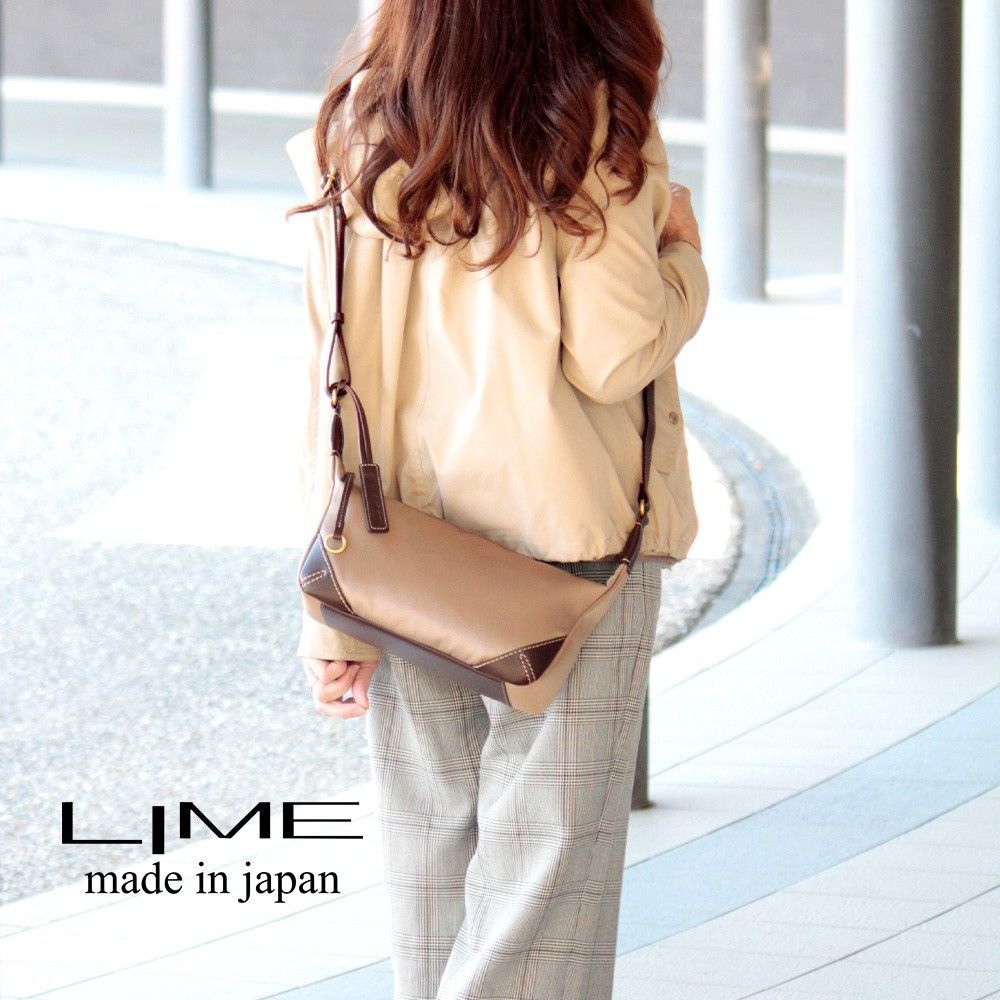 ショルダーバッグ レディース ナイロン 本革 L1725 LIME ライム ミニショルダー 軽量 撥水 ミルクティー - メルカリ