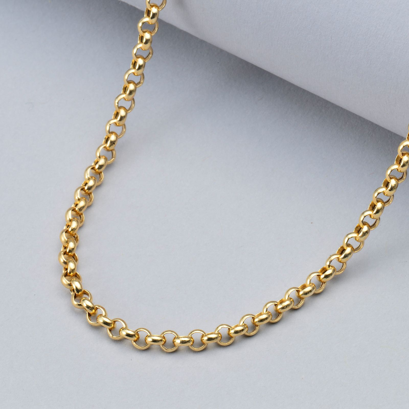 ※新品※ K18 ハーフラウンドチェーンネックレス(幅1.9mm) 45cmフリー金具仕様 - メルカリ