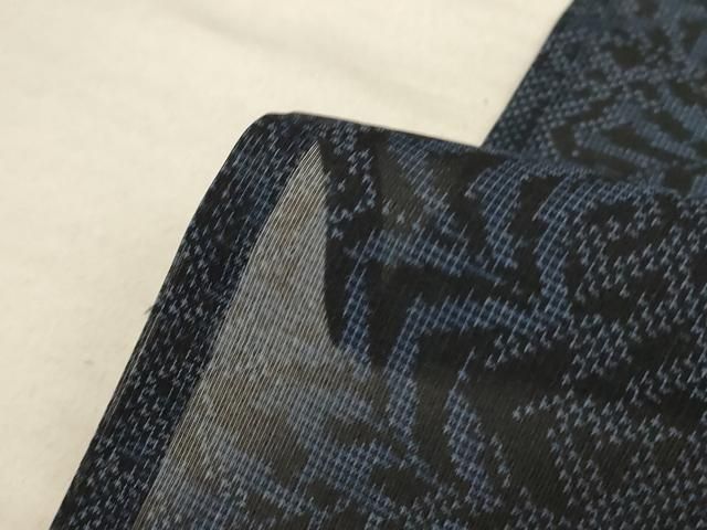 平和屋着物＊夏物 本場大島紬 夏大島 草葉間道 正絹 逸品 AABC1831jd