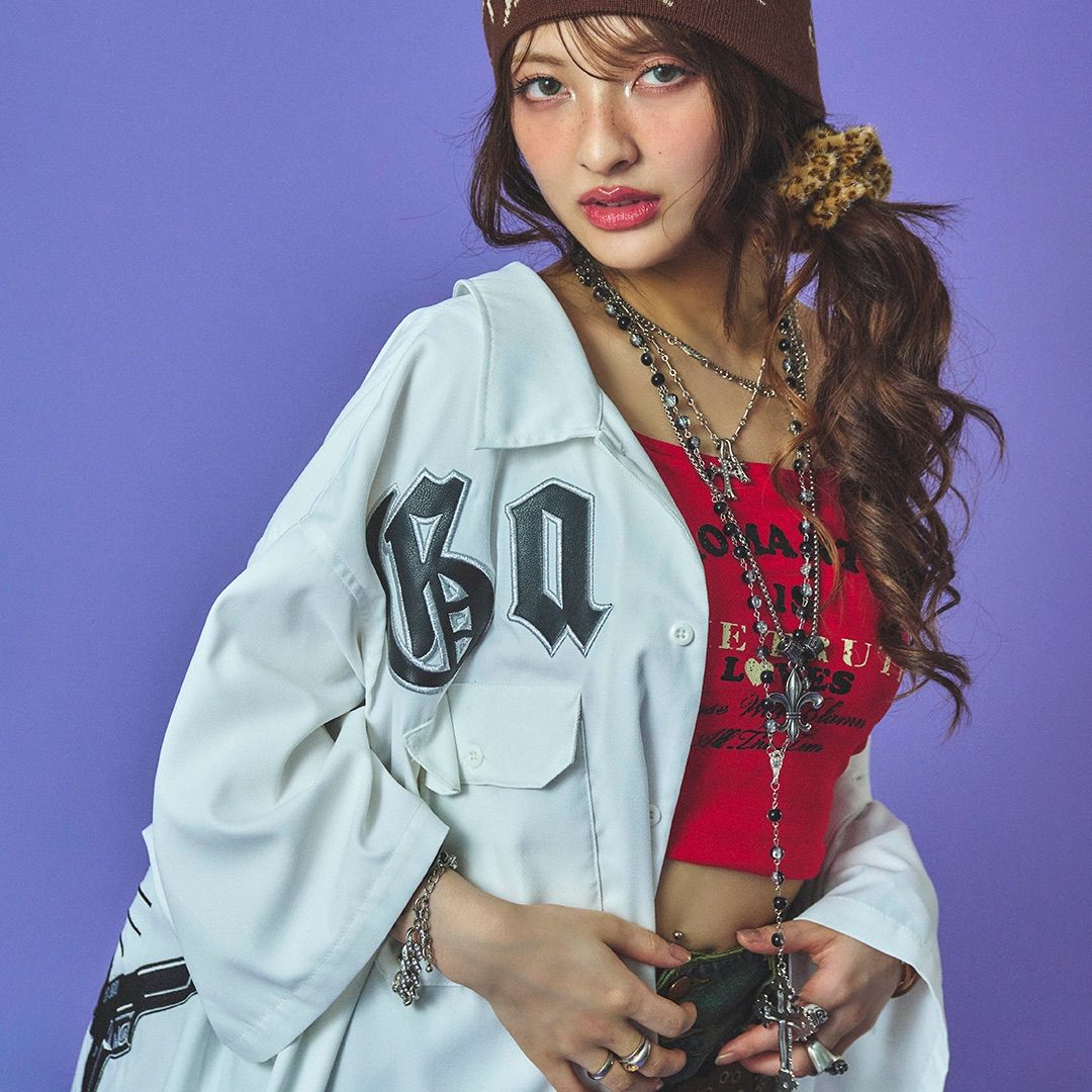 新作】【GALFY／ガルフィー・チカーノガルシャツ（ホワイト