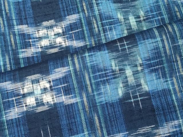 平和屋着物○ぜんまい紬 菱文 正絹 逸品 AABA7813ph 平和屋着物○ぜんまい