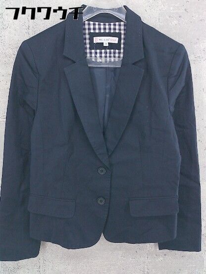 PAUL & JOE SISTER ポール & ジョー シスター 2B リネン混 長袖 テーラード ジャケット サイズ36 ネイビー ...