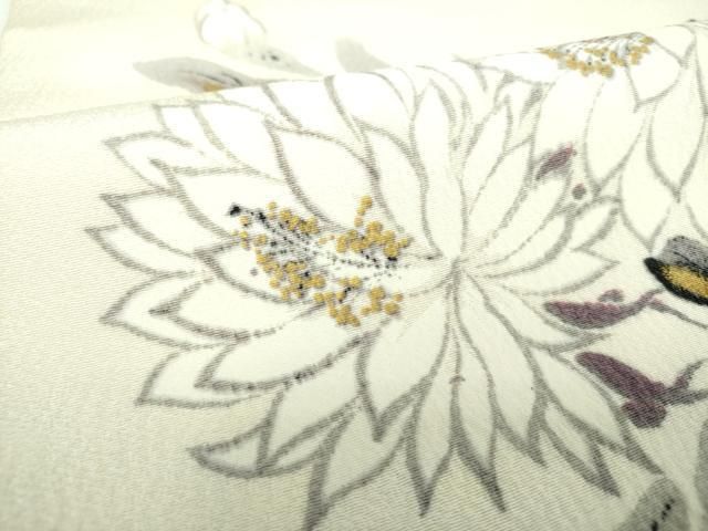 平和屋着物●京友禅作家　山科春宣　九寸名古屋帯　手描き　草花文　金彩　正絹　逸品　DAAV6843ps 平和屋着物○京友禅作家 山科春宣 九寸名古屋帯 手描き 草花文 金彩