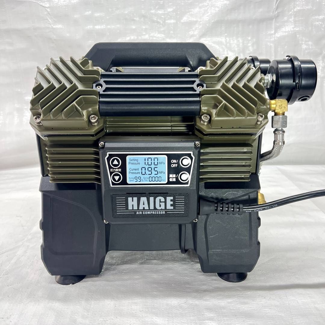 エアー コンプレッサー 100V 0.8Lタンク内蔵 オイルレス 最大圧力1.0MPa 静音 小型 軽量 HG-DC992 【331-1 ...