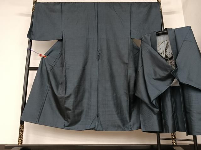 平和屋着物○男性 本場大島紬 アンサンブル 100亀甲 総詰 キングサイズ