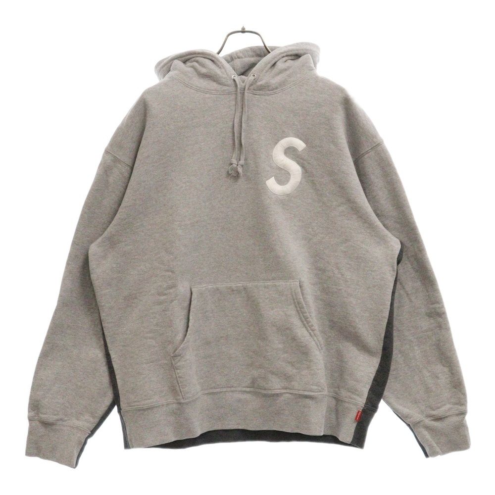 SUPREME (シュプリーム) 21AW S Logo Split Hooded Sweatshirt プルオーバー パーカー グレー - メルカリ