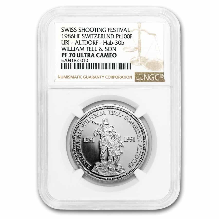 1986 Switzerland 1 oz Proof Platinum Shooting Thaler PF-70 NGC - メルカリ