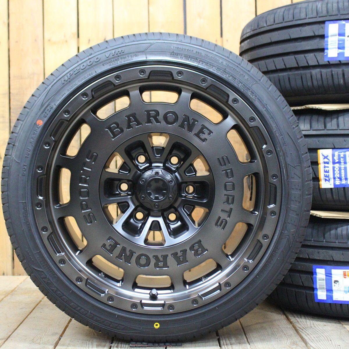 200系 ハイエース オーバーフェンダーサイズ 18インチ 9J+25 ファブレス BARONE AP-12 ワイド 225/45R18 新品 タイヤ ホイール 4本SET - メルカリ