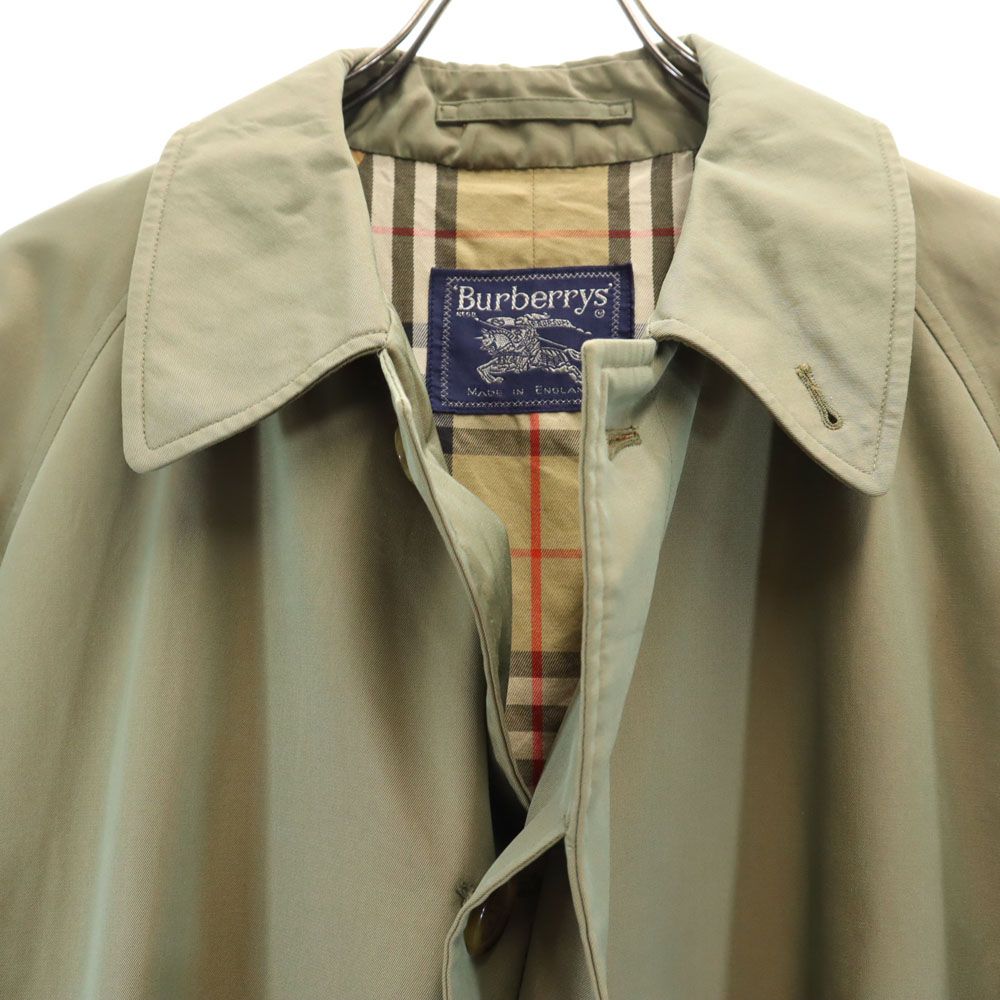 バーバリーズ 80s 90s 英国製 オールド ステンカラーコート オリーブ系