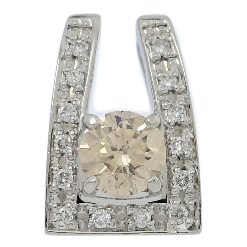 0.38ct/FD:0.08ct/4月誕生石・ダイヤモンド ペンダントトップ/Pt900-2.4g/プラチナ/プレゼント/記念日/ブラウンダイヤモンド【♀】【S】【レディース】★ 551546 ...