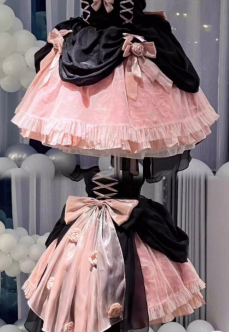 LT-157 豪華姫系 lolita 可愛 レトロ風 オリジナル jsk ロリータ