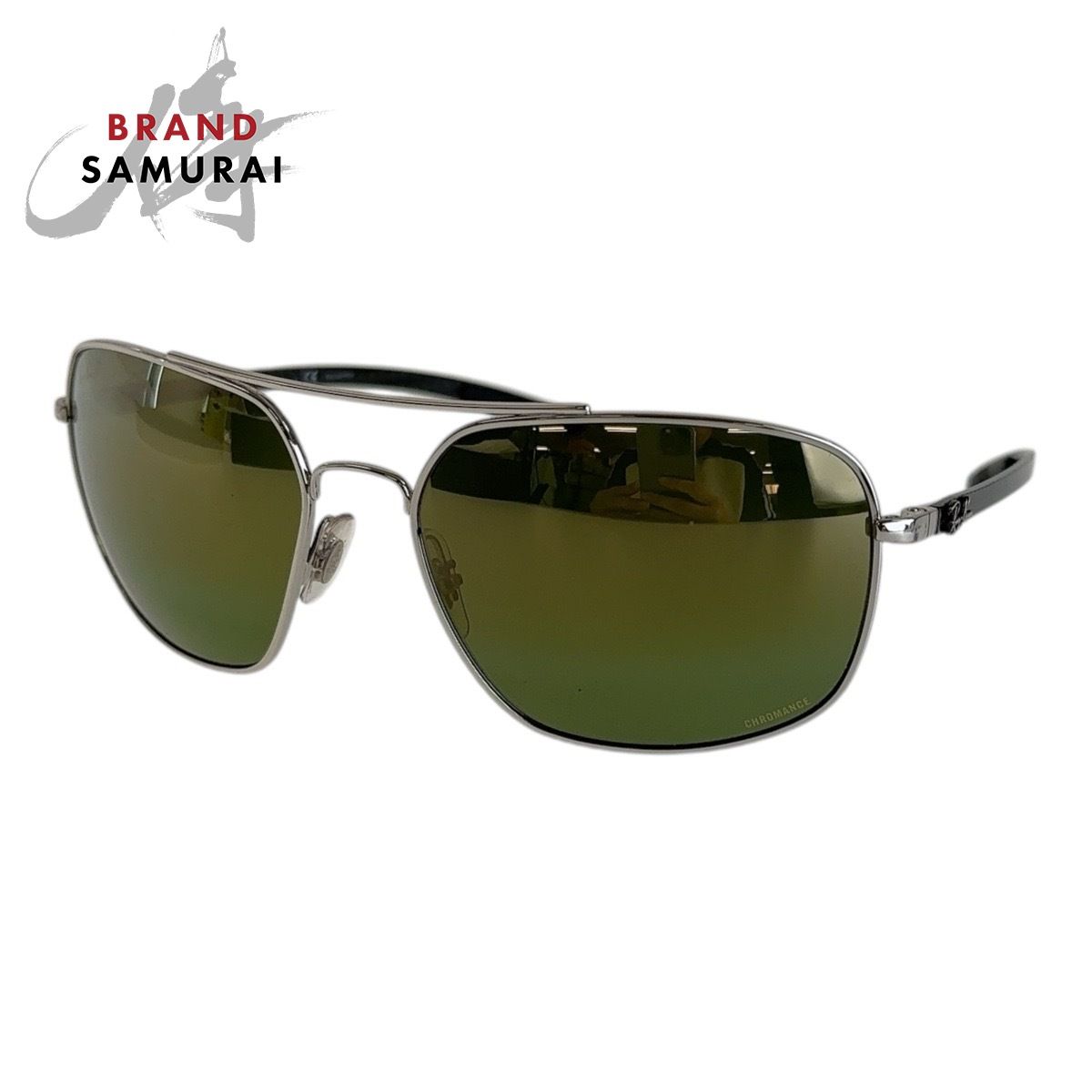 美品 Ray-Ban レイバン CHROMANCE グリーン メタル/プラスチック RB 8322-CH 003/60 62 17 135 ...