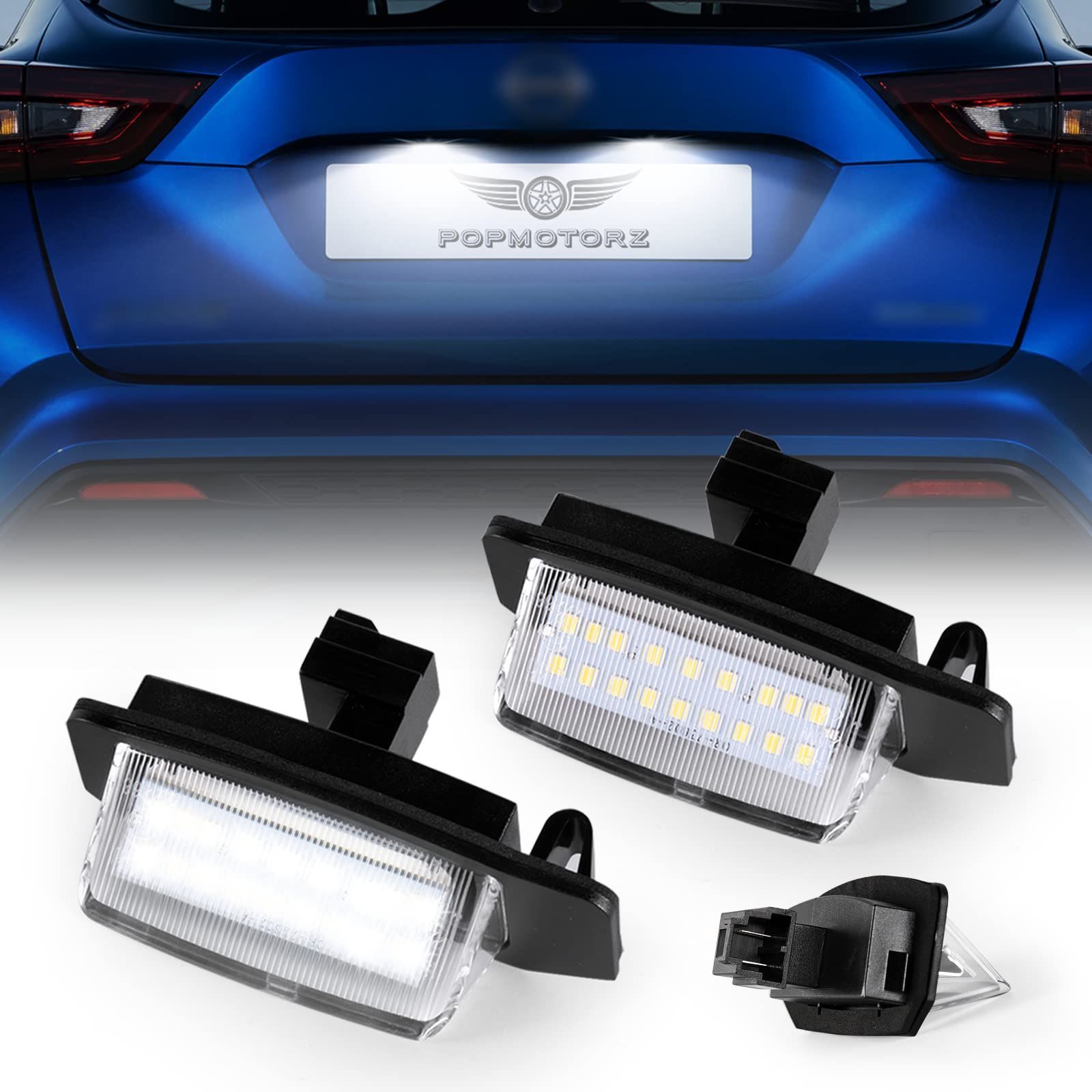 POPMOTORZライセンスランプ LED 三菱 ナンバー灯 ミツビシ車用デリカ D5 CV1W/CV2W/CV4W/CV5W CV系 アウト ...