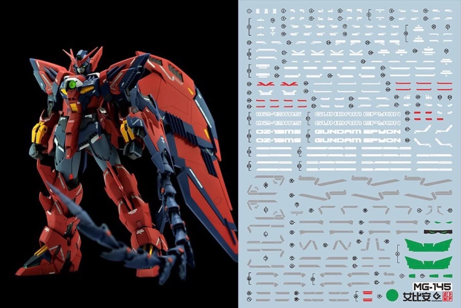 PG MG RE HiRM EG ロボット MS RG ディテールアップ用水転写式デカール (MG HG 1/100 ガンダムエピオン用) 蛍光!! [並行輸入品] - メルカリ